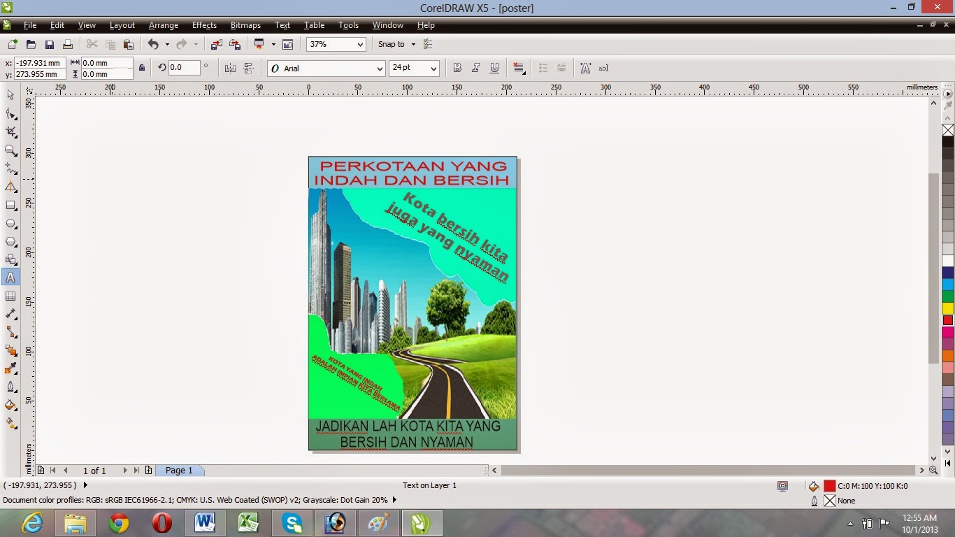 Langkah-langkah pembuatan poster | ELZA ZETIRA BLOG