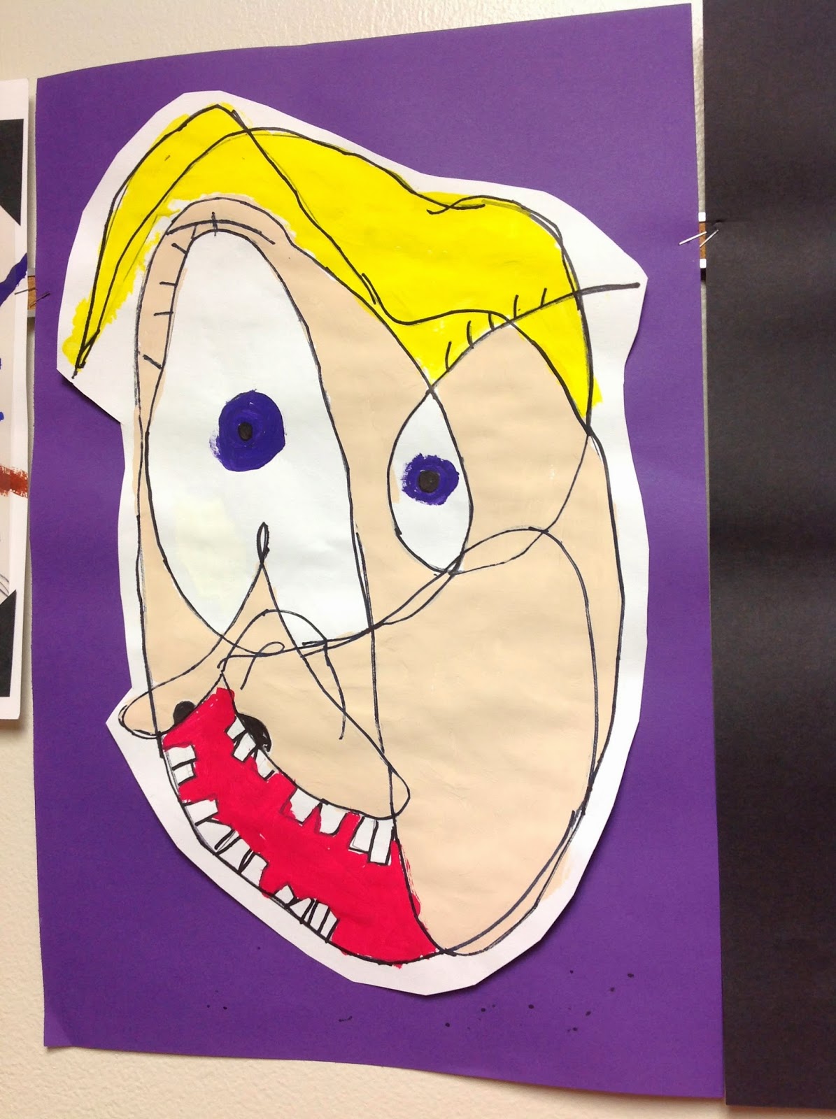 The Artsy Fartsy Art Room: Abstract Faces with 3rd Grade