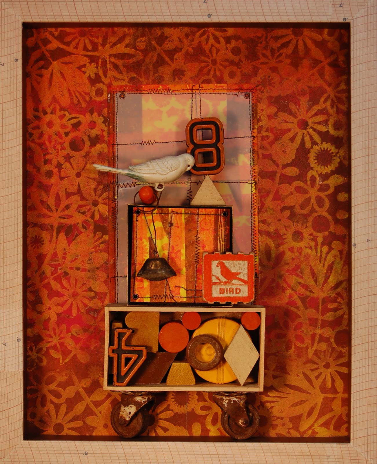 right side of fifty: finished a new assemblage box!