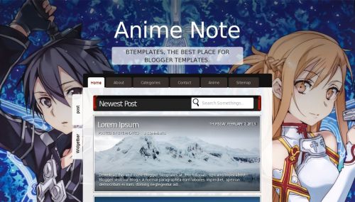 Anime Note ~ template blogger