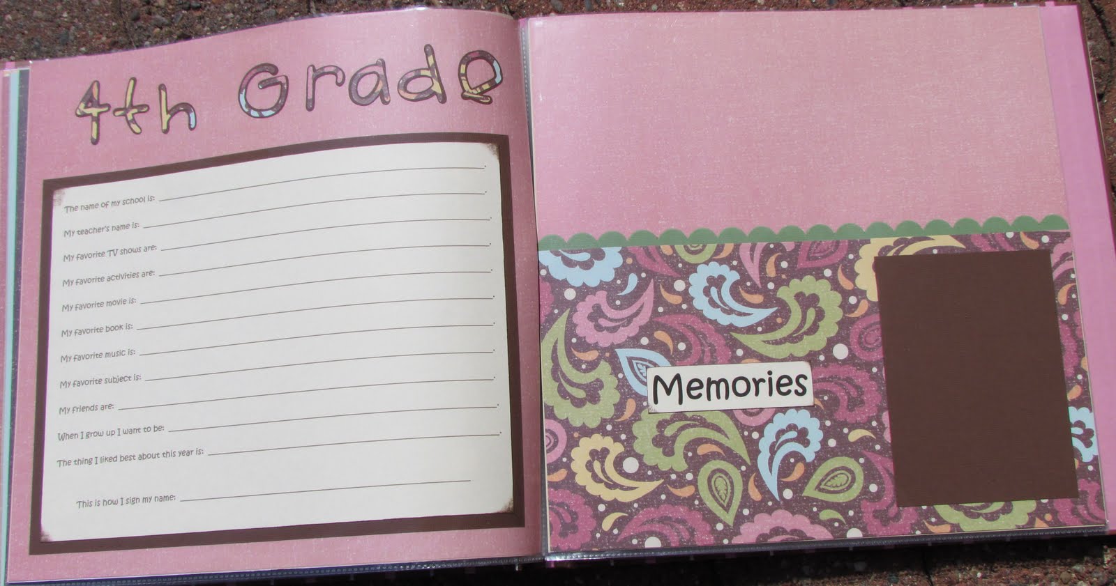 Timesaving Designs: PK-12th grade 12x12 School Memory Album