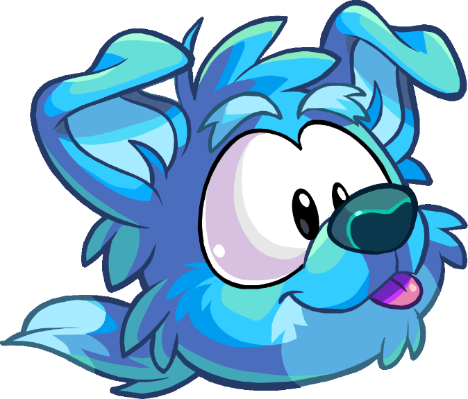 Club Penguin 101: Puffle Border Collie Azul