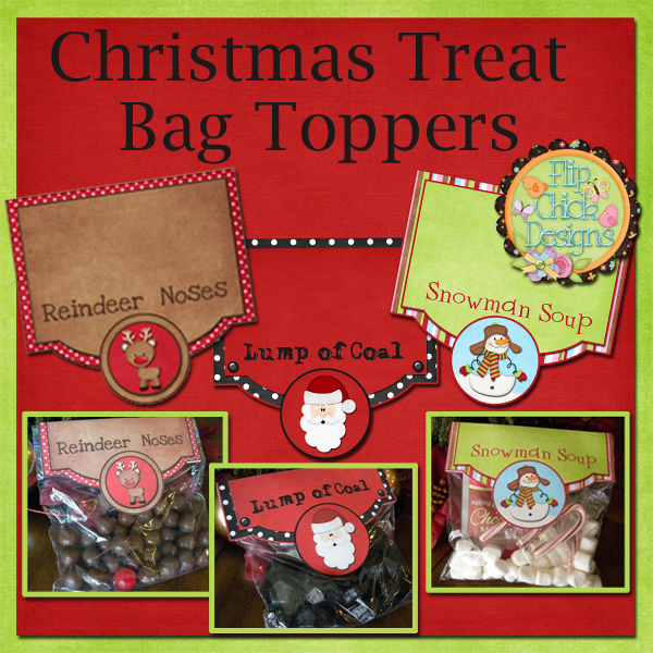 FlipChick Designs: Christmas Treat Bag Toppers