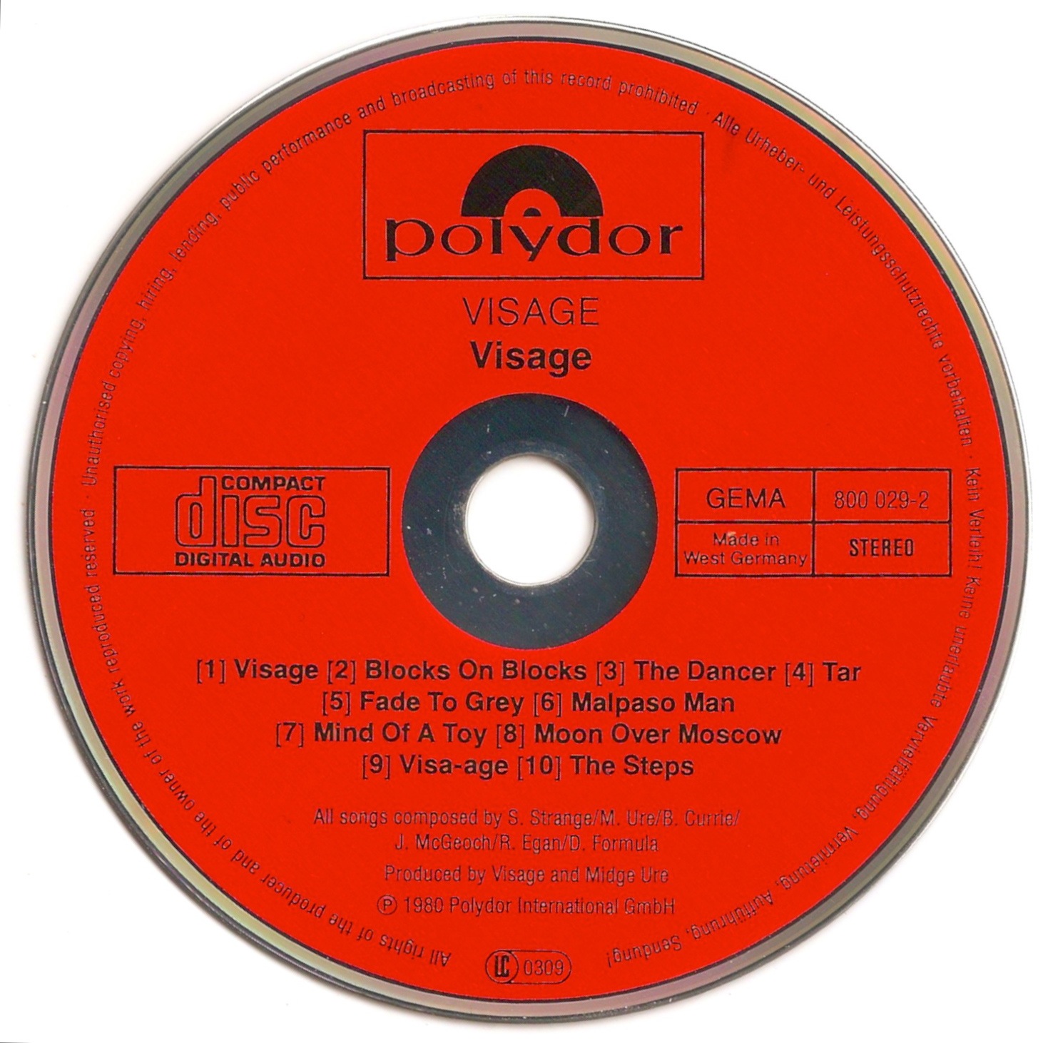 The First Pressing CD Collection: Visage - Visage