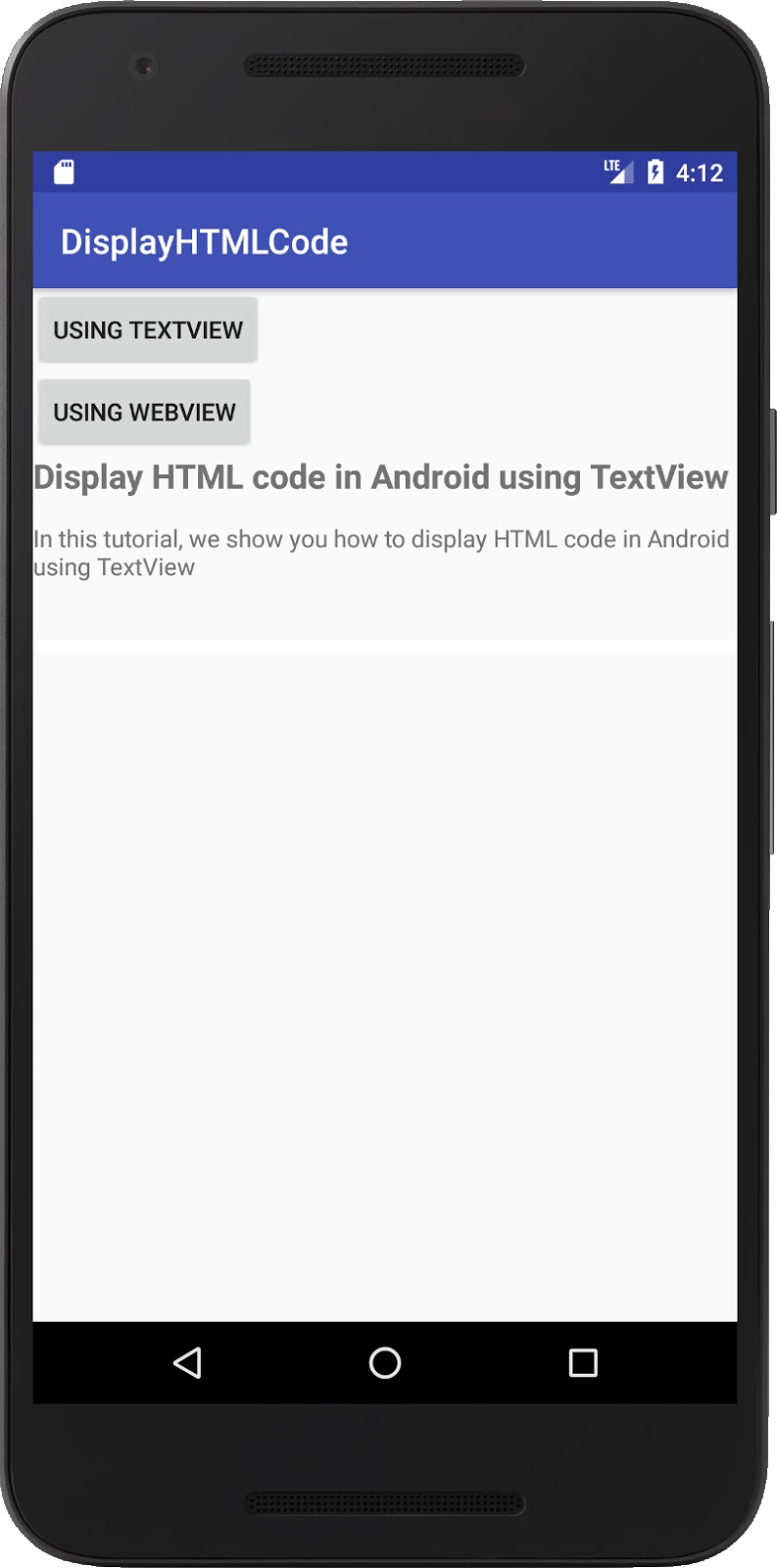 How to display HTML code in Android - Android Studio Tutorial for ...