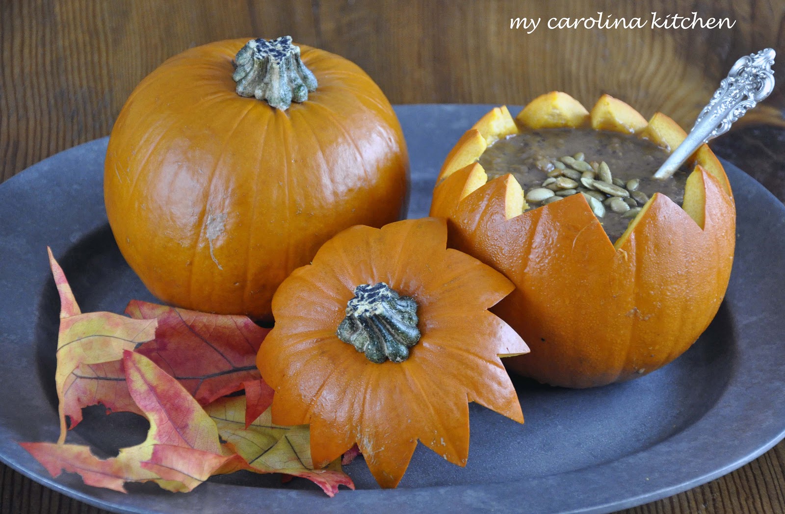 My Carolina Kitchen: Pumpkin Black Bean Soup Caribbean Style