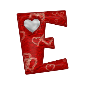 Alfabeto rojo con corazones blancos. - Oh my Alfabetos!