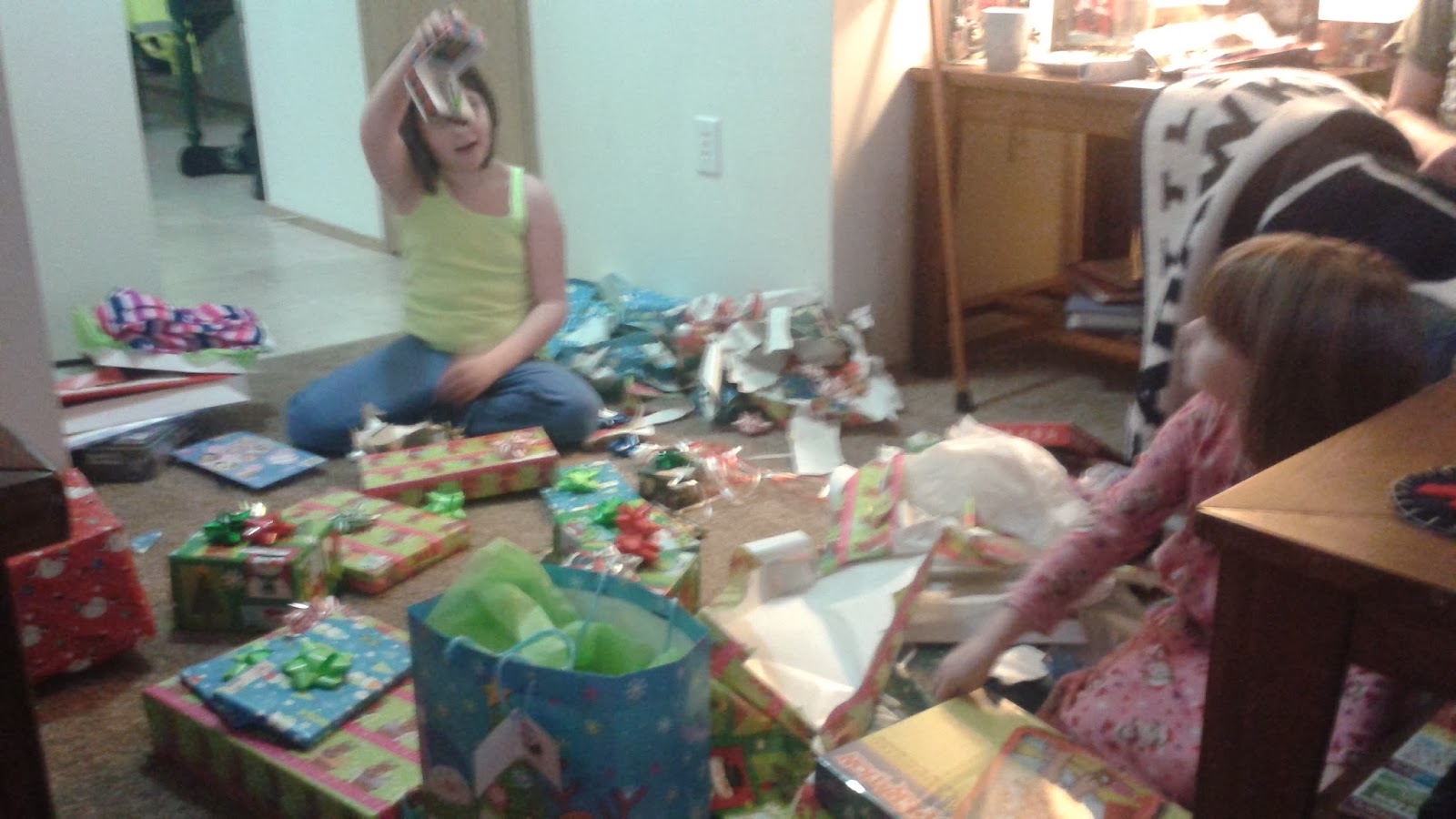 The Prince Family: Wrapping paper mess