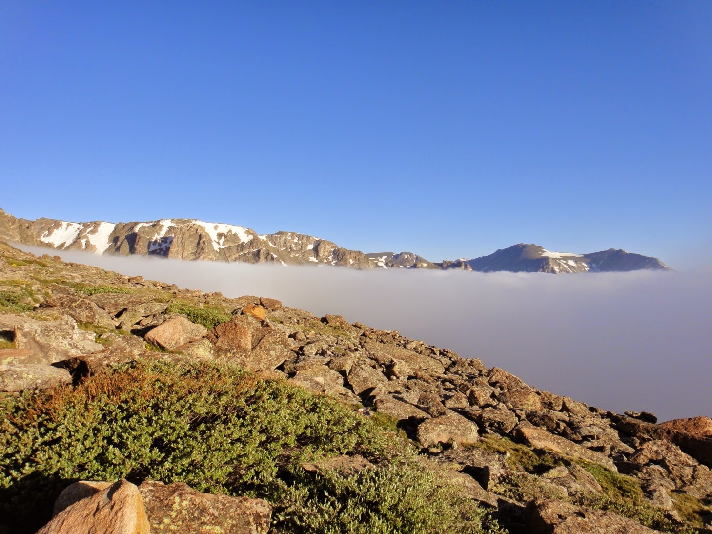 Hiking Rocky Mountain National Park: Snowdrift Peak and its lakes.