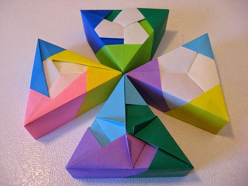 origami triangle box ~ craft projects art ideas