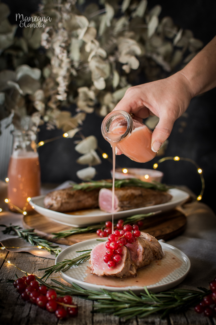 Manzana&Canela: Solomillo de cerdo con salsa de grosellas. Receta ...