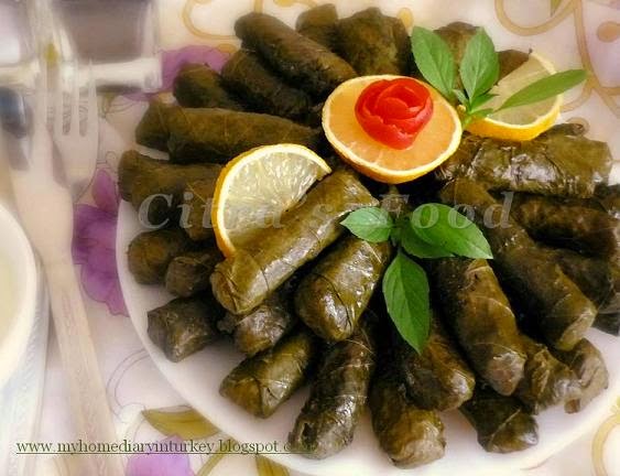 Citra's Home Diary: Yaprak Sarması / Turkish grape leaves dolma