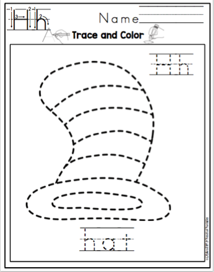 Read Across America Dot Dauber & Picture Tracing ~ Preschool Printables