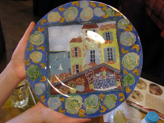 HelenMarka. Art Dekor: Master Class in "Babuin" cafe: Decor of plate.