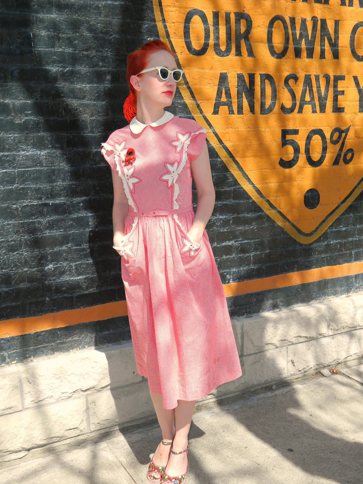 Just Peachy, Darling: Cherry Pi day dress (outfit #43)