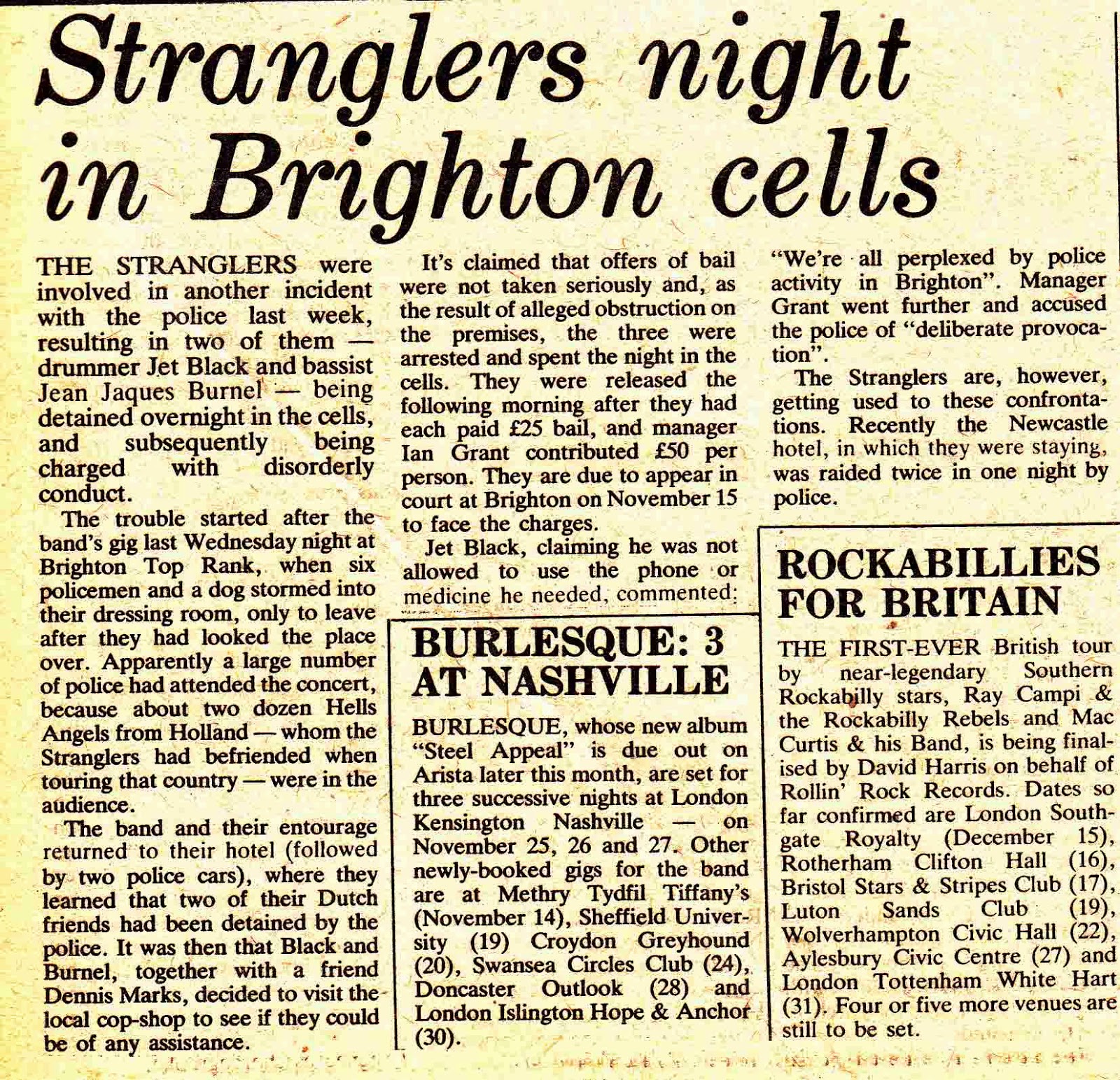 Aural Sculptors - The Stranglers Live: 26th October 1977 and The ...