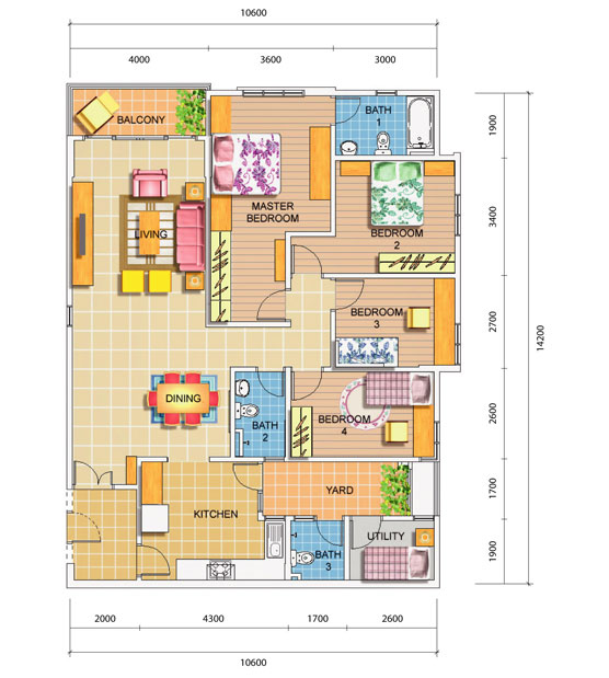 Sale/Rent - Rivercity Condominium: Layout Plan