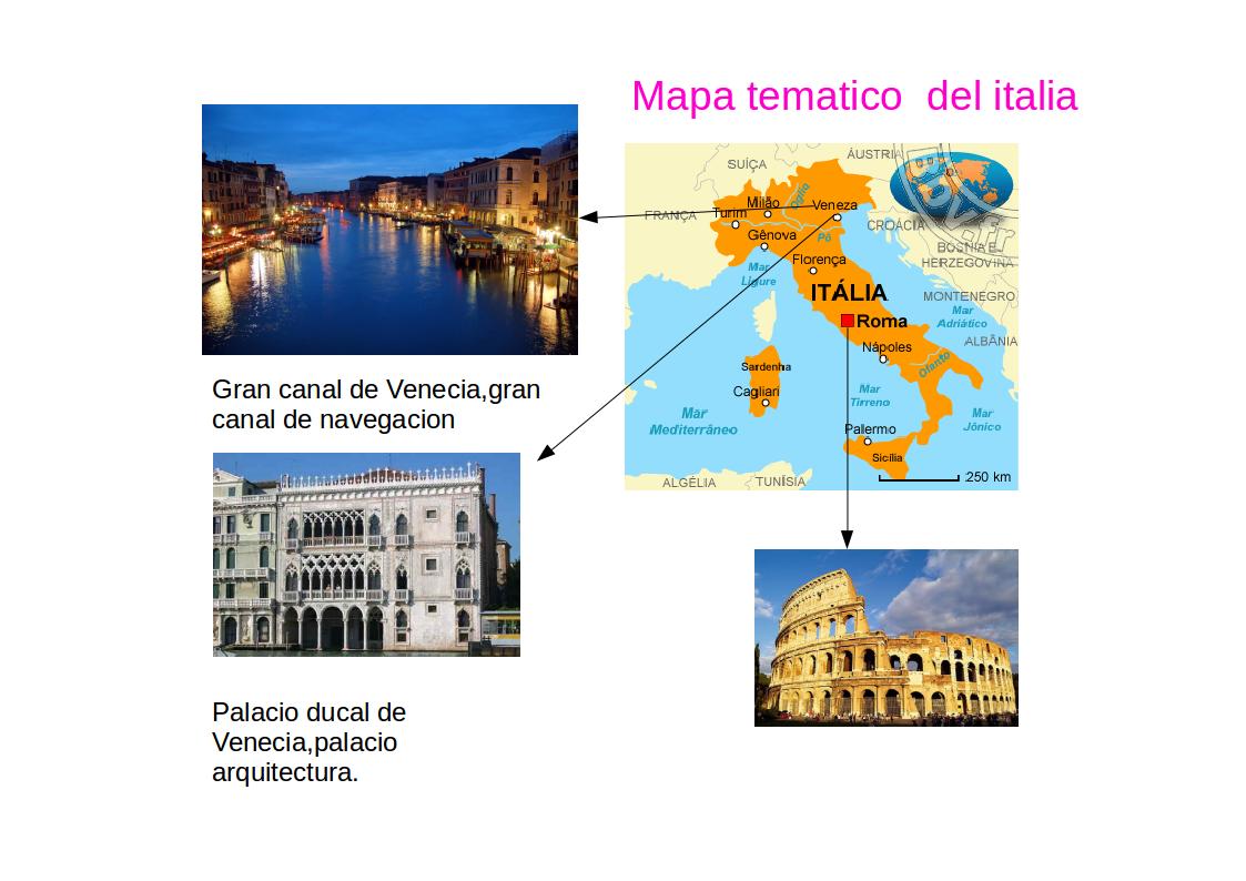 Escuela Italiana Primaria : Mapa Tematico de Italia