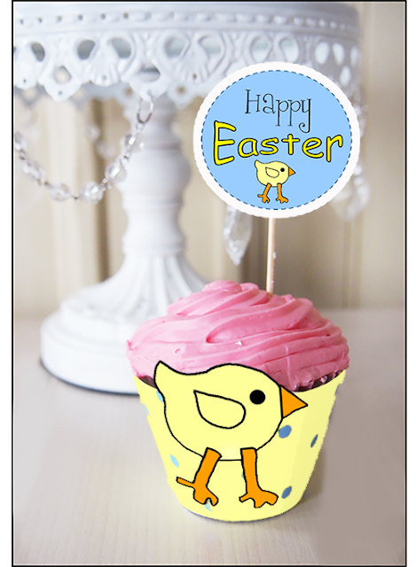 Easter Cupcake Liners "Easter Chick" - Parties and Patterns