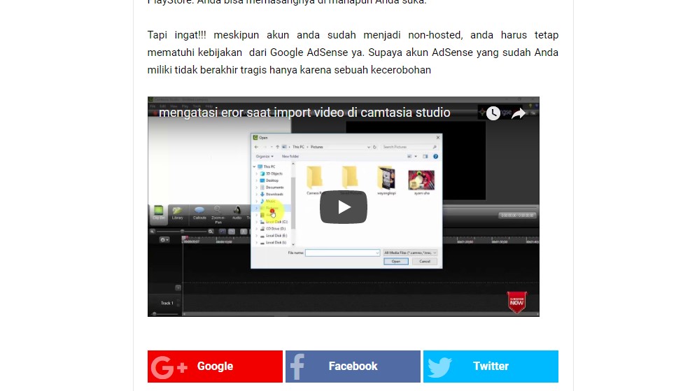cara pasang video youtube di blog - dunia-belajar.com