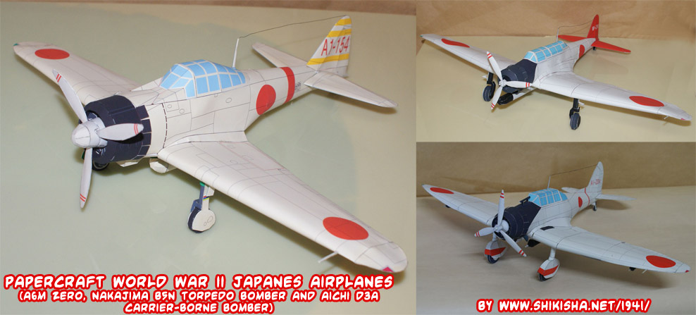 Ninjatoes' papercraft weblog: Papercraft Japanese World War II A6M Zero ...