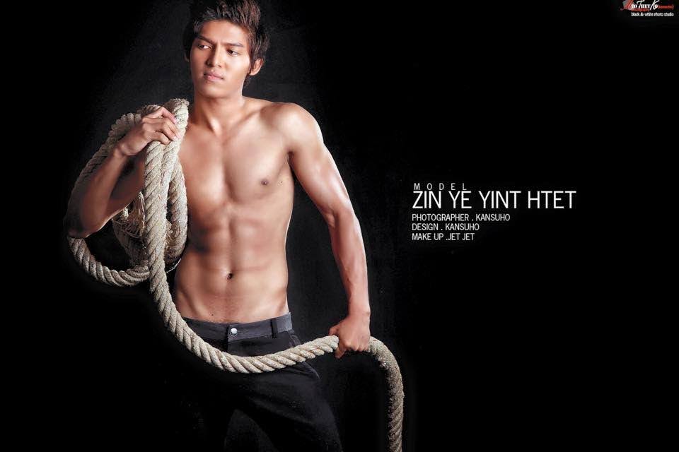 M y a n m a r H u n k s: Shirtless Zan Ye Yint Htet @ Black & White Studio