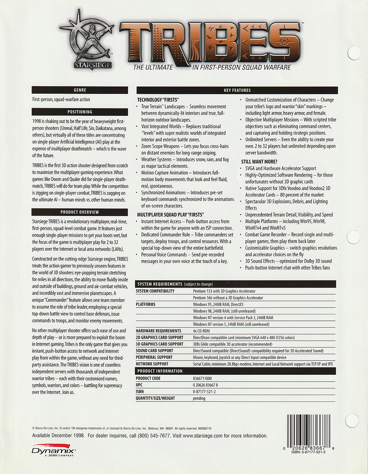 Vault 1541: Starsiege: Tribes -- 20th Anniversary