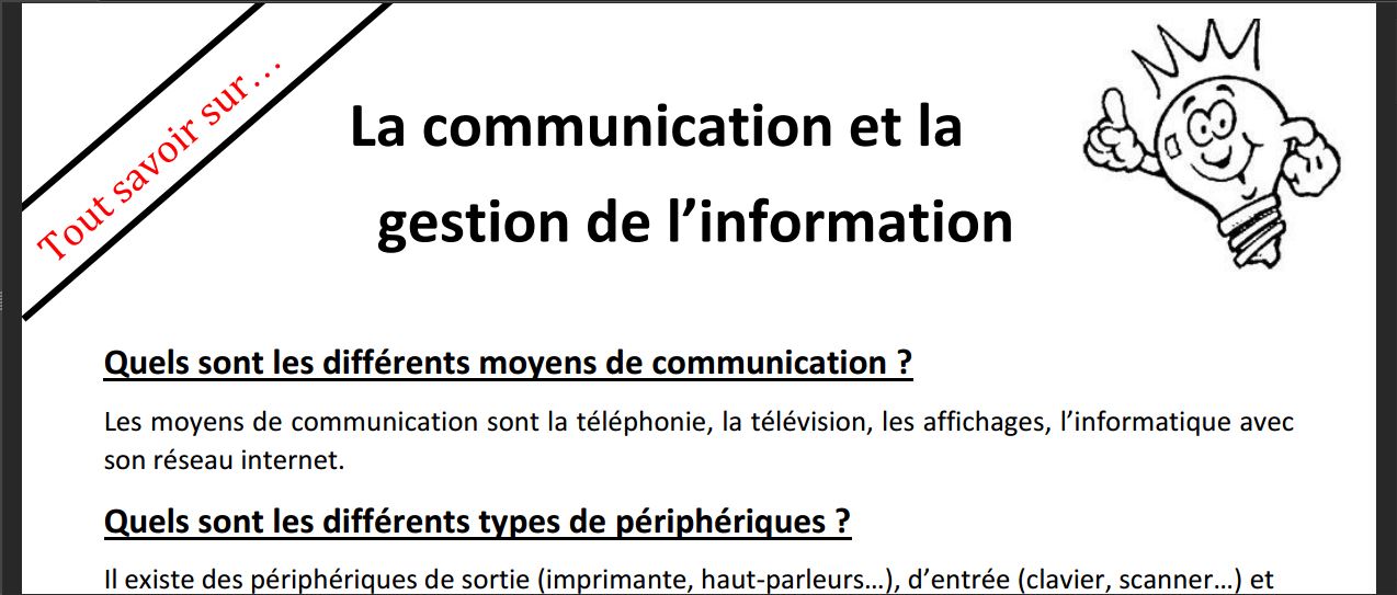 Qu’est-ce- que La communication et la gestion de l’information ...