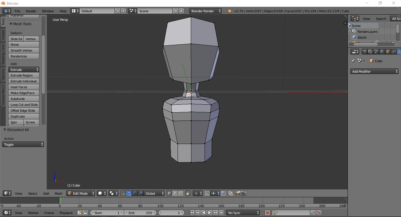 MEMBUAT KARAKTER SEDERHANA MENGGUNAKAN BLENDER 3D