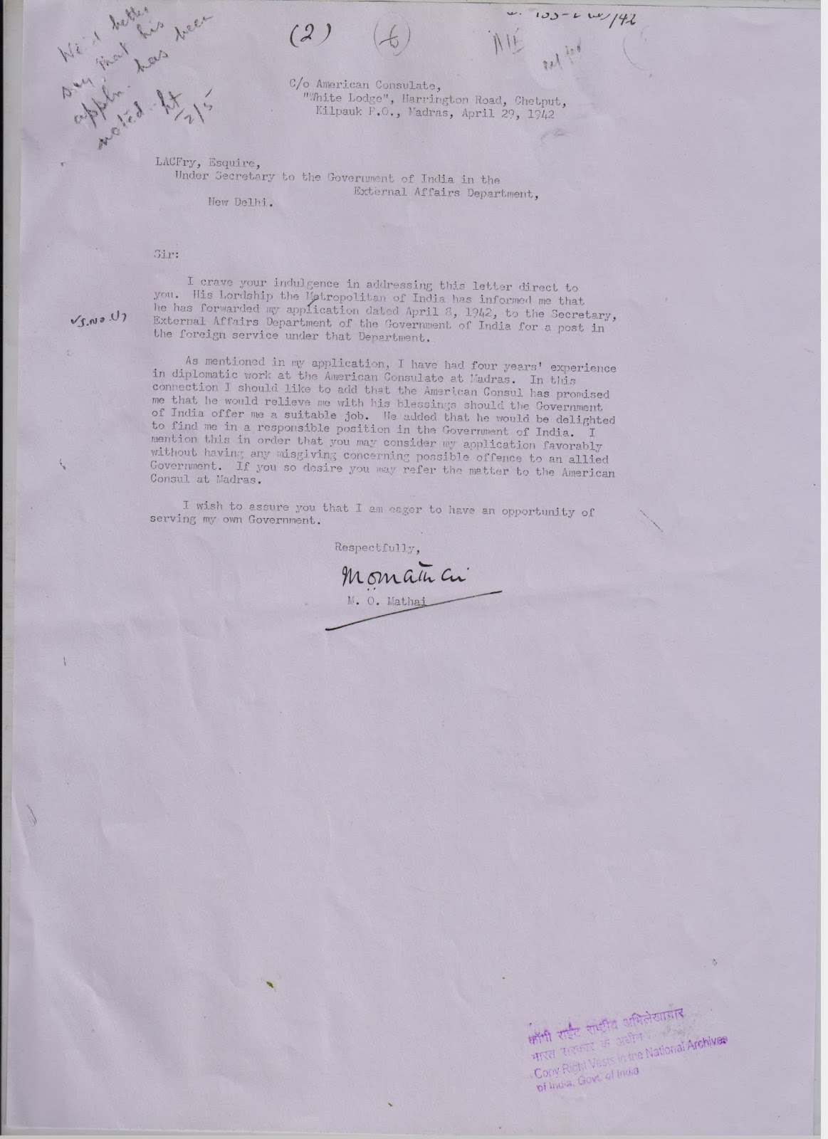 Purple Beret: MATHAI, A MOLE IN NEHRU"S OFFICE