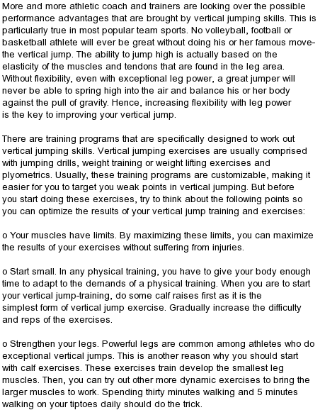 Vertical Jump Training Guide