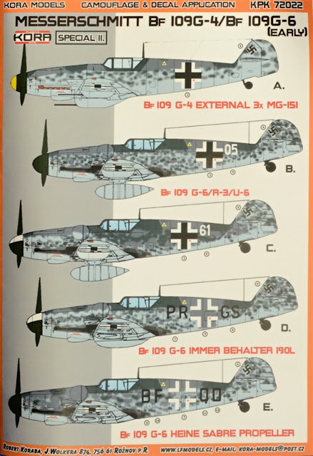 1/72 - Messerschmitt Bf.109G family (AZmodel kit + bonus) by Kora Models - released - new boxing ...
