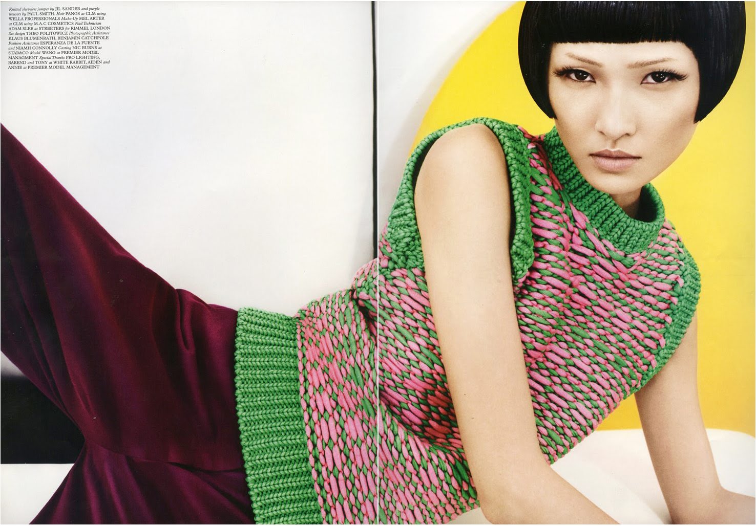 ASIAN MODELS BLOG: EDITORIAL: Wang Xiao in (UK) Wonderland Magazine ...