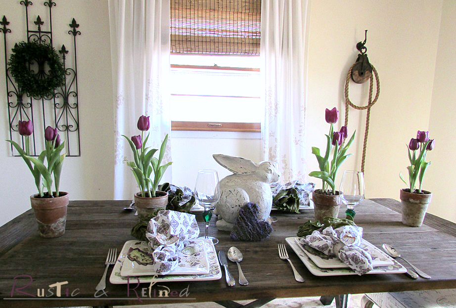 Pretty Spring Table Setting | Rustic & Refined