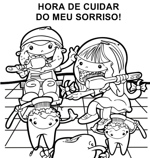 Desenhos - Rotina da Criança - Colorir e Pintar - Desenhos Para Colorir