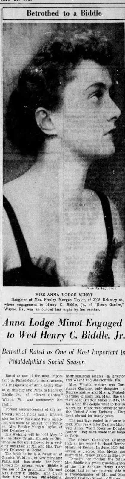 AnceStory Archives: Henry Canby Biddle link to Quaker lines