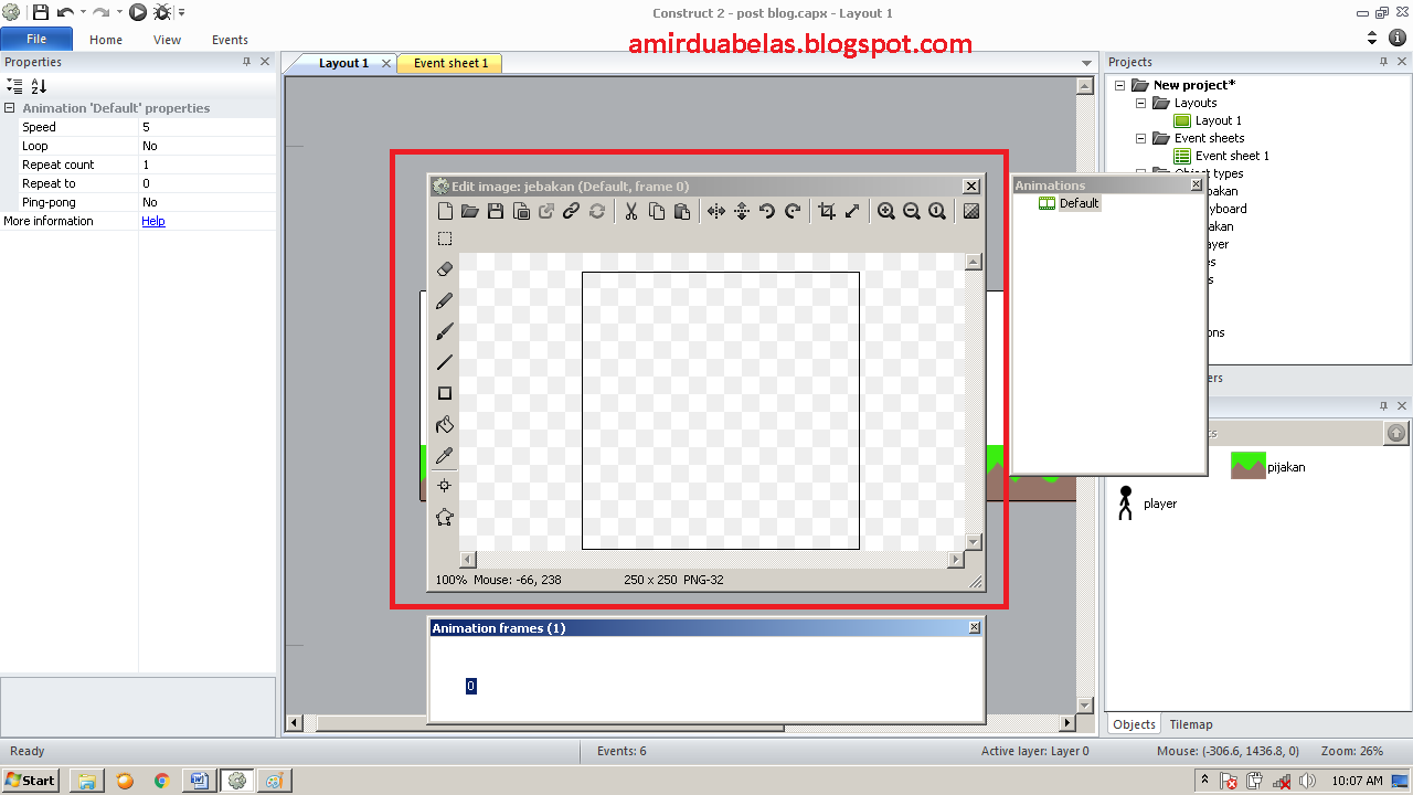 Part 5 Cara Membuat Jebakan Di Construct 2 [Penjelasan Detail] - Amir12