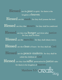 crEATe: Free Printable Beatitudes