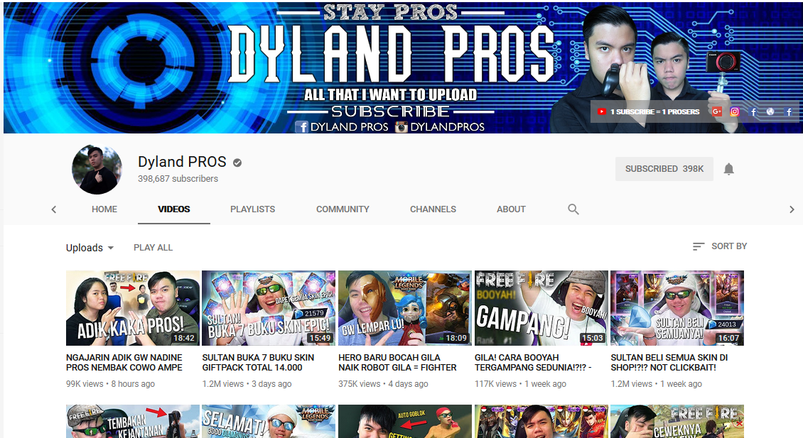 4 Youtuber sangat hebat di Mobile Legend