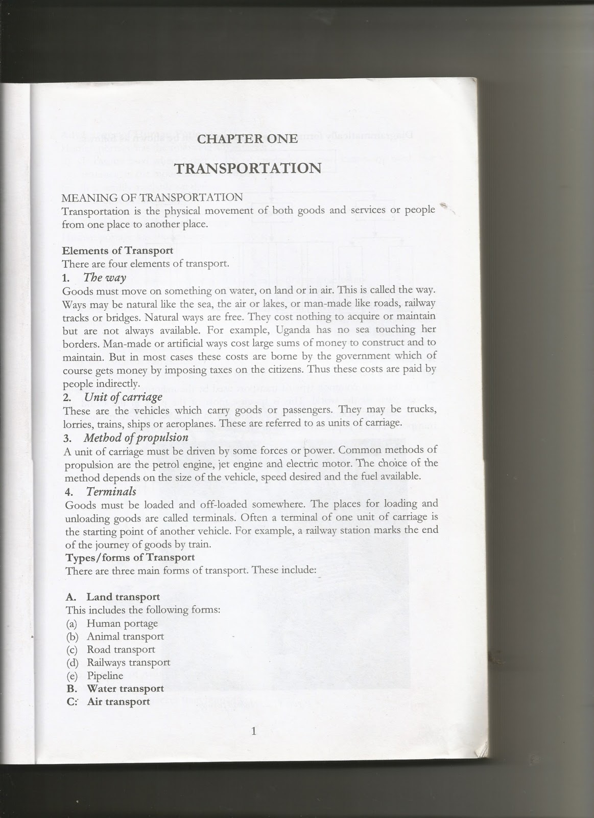 BUSINESS STUDY NOTES & PAST PAPERS BLOG: TRANSPORTATION --- COMMERCE ...