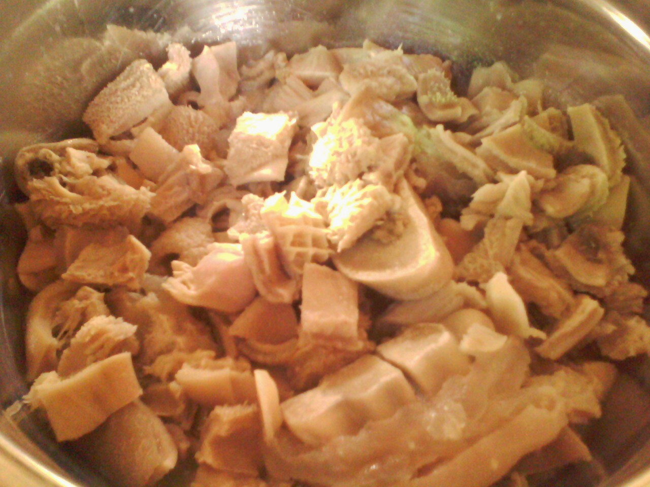 Mi cocina: Hervido de panza (callos) y pata - típica comida dominguera