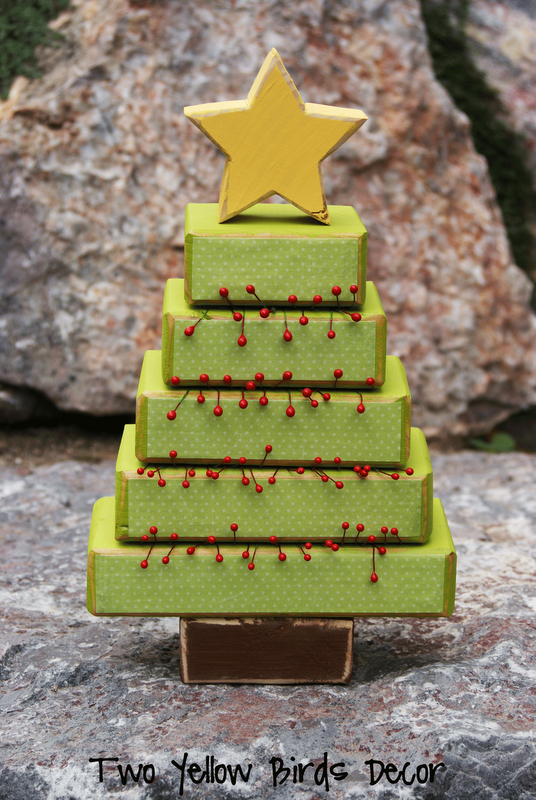Two Yellow Birds Decor: 2x4 Christmas Tree