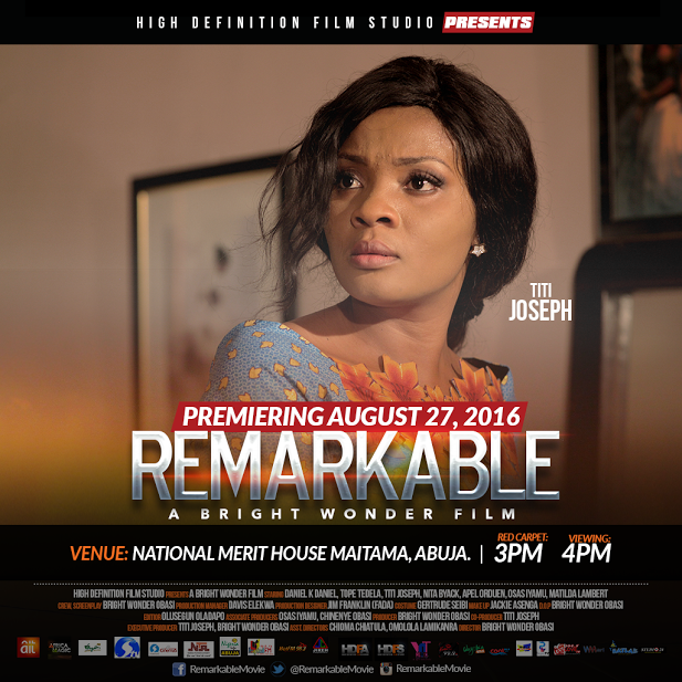 #RemarkableMovie world premiere starring Daniel K. Daniel, Tope Tedela ...