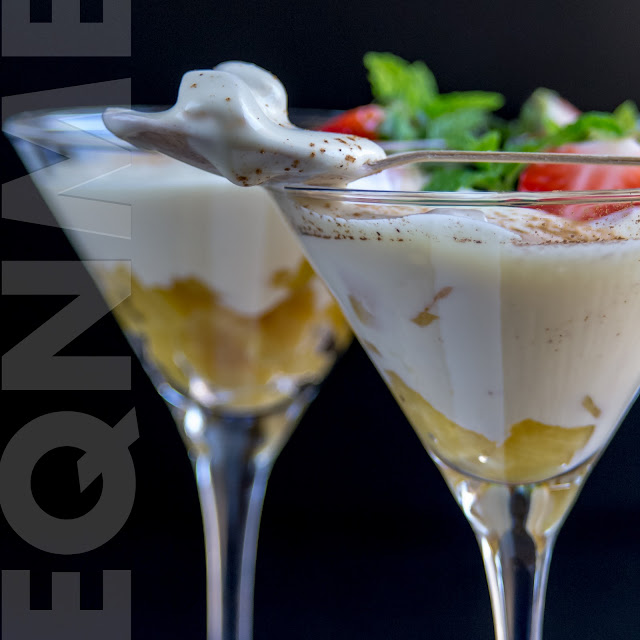 El que no mata, engreixa: Espuma de crema catalana con piña salteada