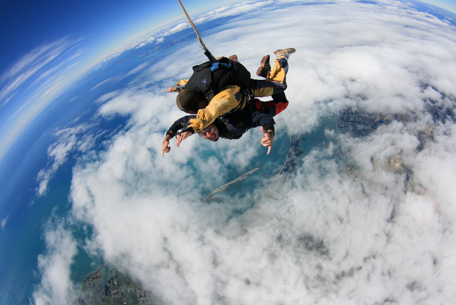 Jumping from an airplane at 16,500 ft