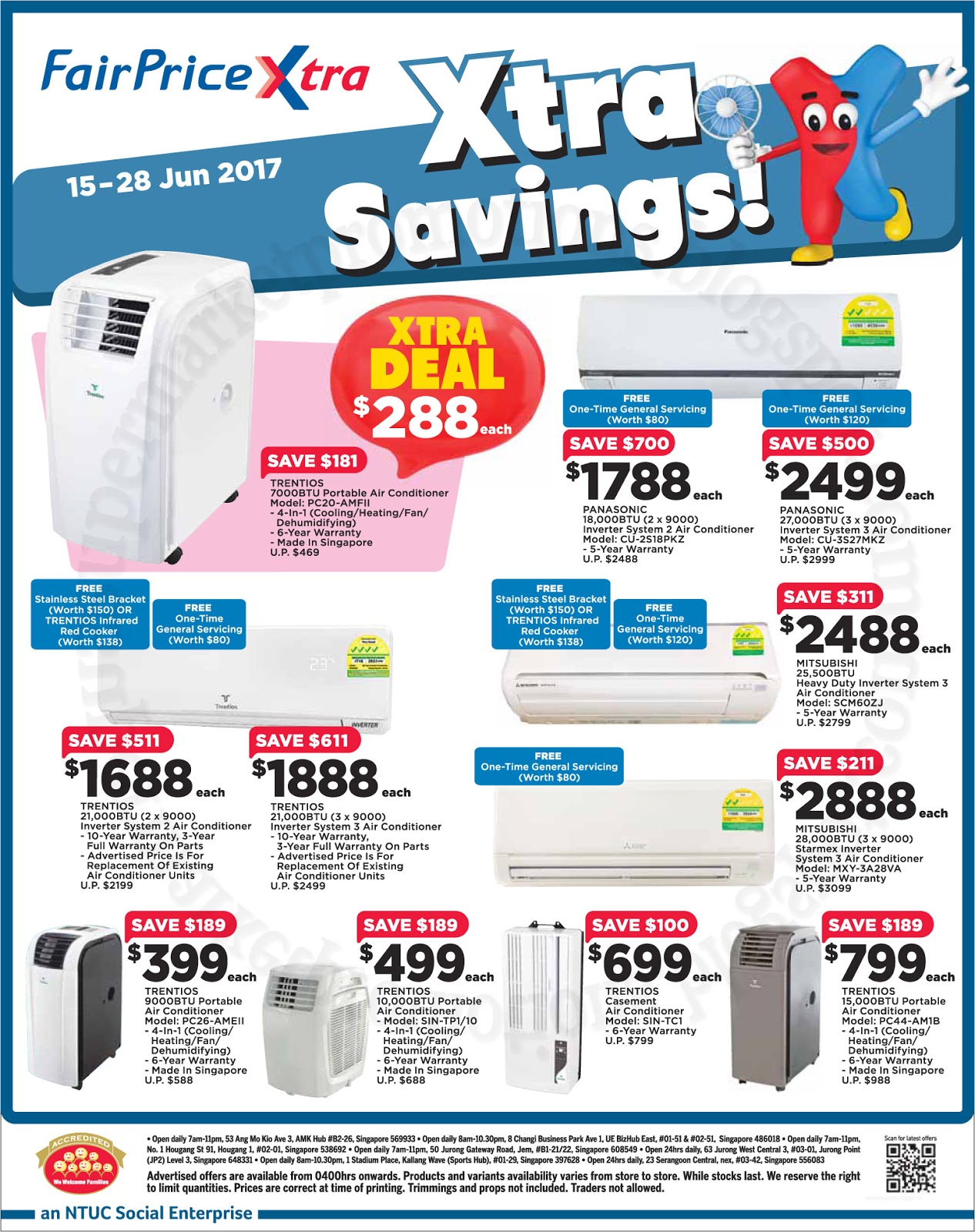 NTUC FairPrice Xtra Air Conditioner Fair 15 - 28 June 2017 ...