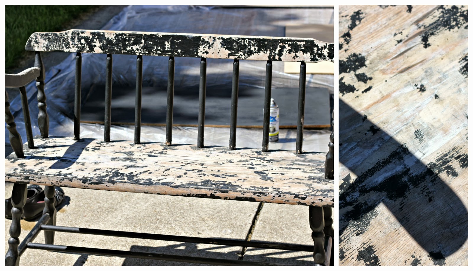 Very Vicky: Mod Podge Bench Makeover