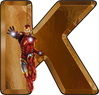 Abecedario con Iron Man. Iron Man Alphabet. - Oh my Alfabetos!