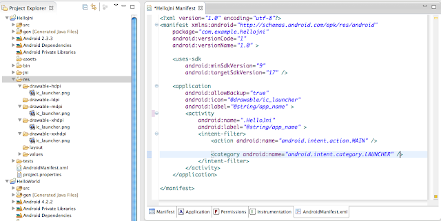 Android Code Zen: Hello World : Android NDK : Eclipse