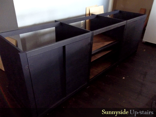 Sunnyside Upstairs: Media Console Face Frame, Shelves, and Doors